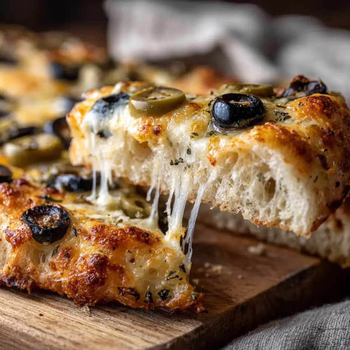 Olive Garlic Cheesy Bread