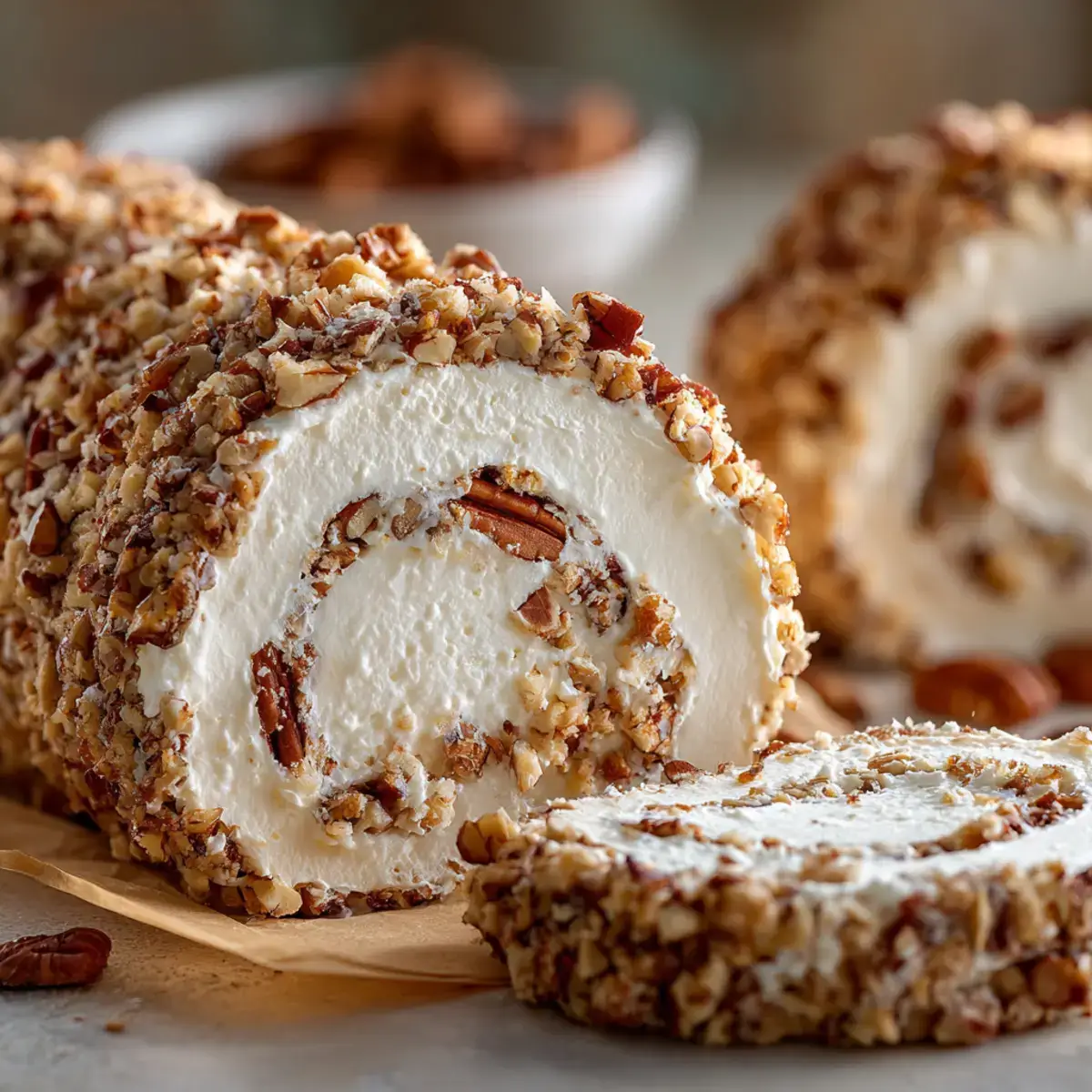 Pecan Cream Cheese Log